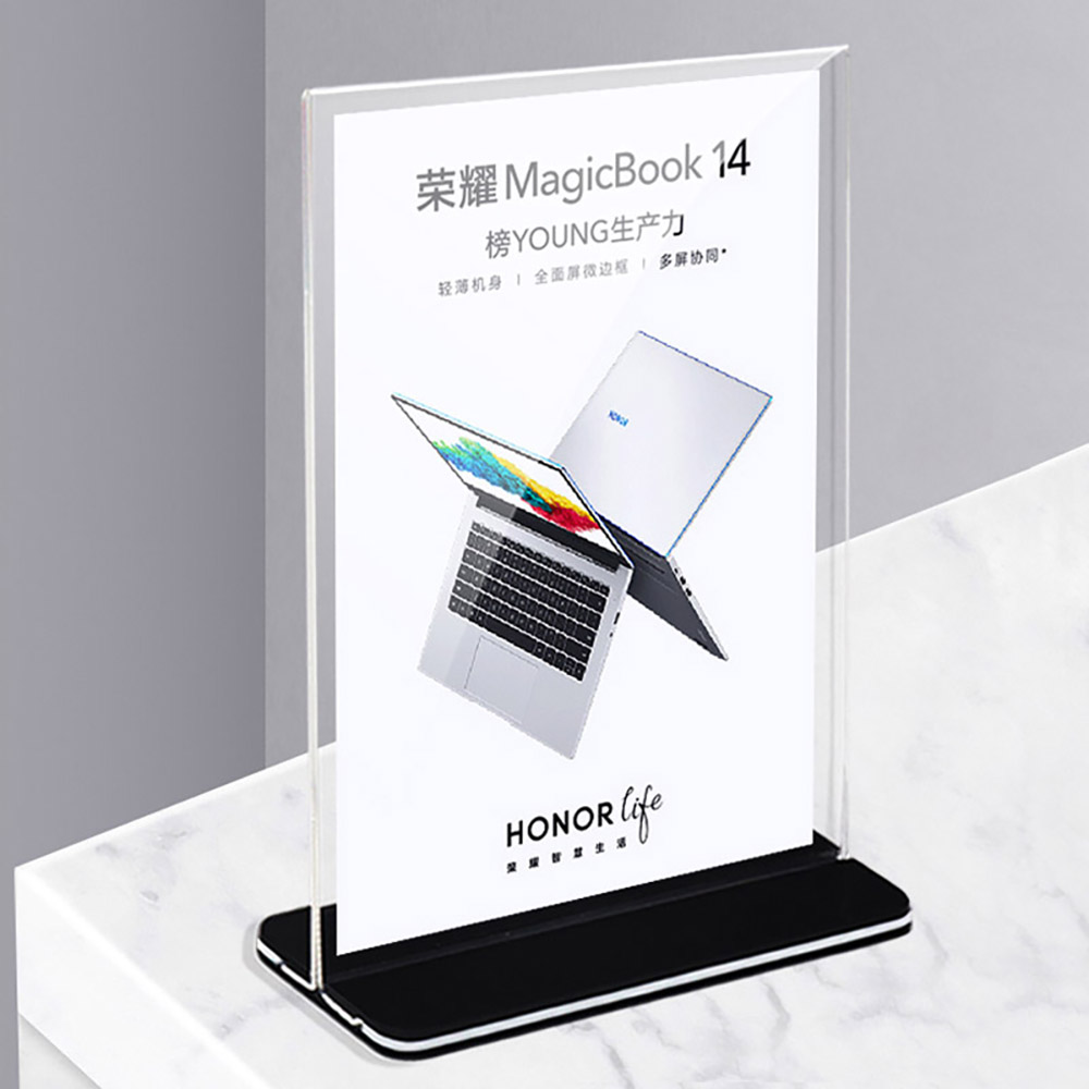 아크릴 POP 꽂이 A4/A5/A6 T자형 메뉴판 안내판 GD-12291 - 온채널